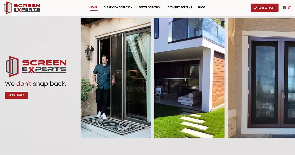 Retractable Screens Calgary | Screen Door Installation - Screen Experts